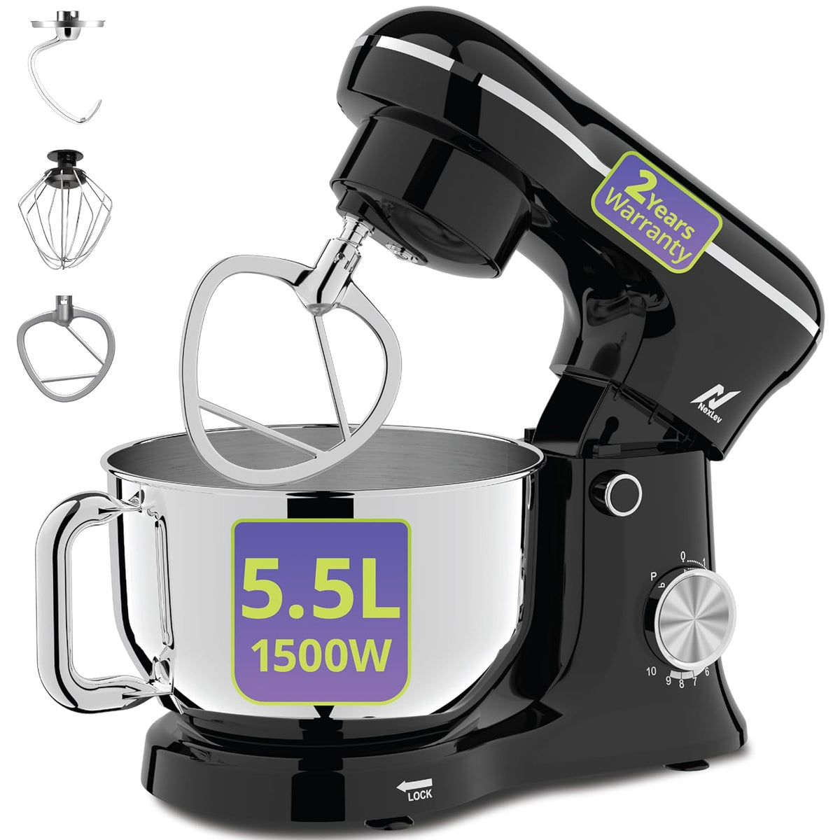 Best Stand Mixer | 1500W with 5.5L SS Bowl | Nexlev Store