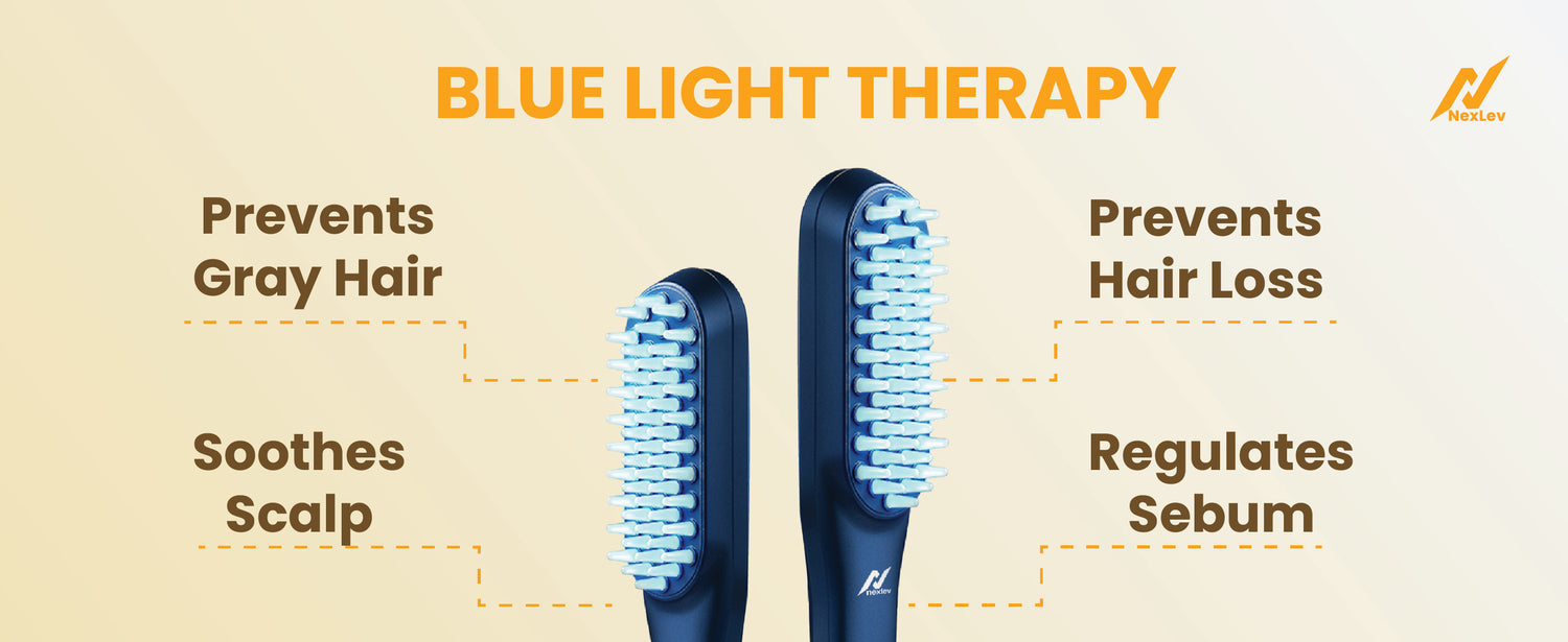 LED Hair Therapy Comb| Red & Blue LED light | Nexlev Store